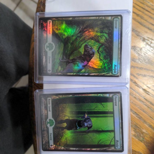 Personalized Pet Magic the Gathering Foil Land - Etsy