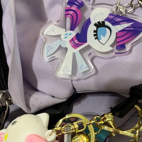 Rarity Acrylic Charm Keychain - Etsy
