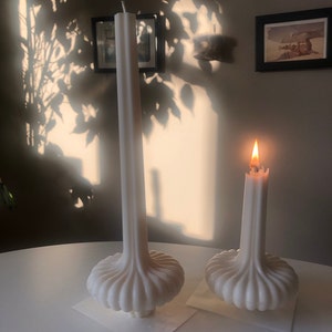 Ribbed Triangle Taper Candle Mold for Making Striped Column - Etsy