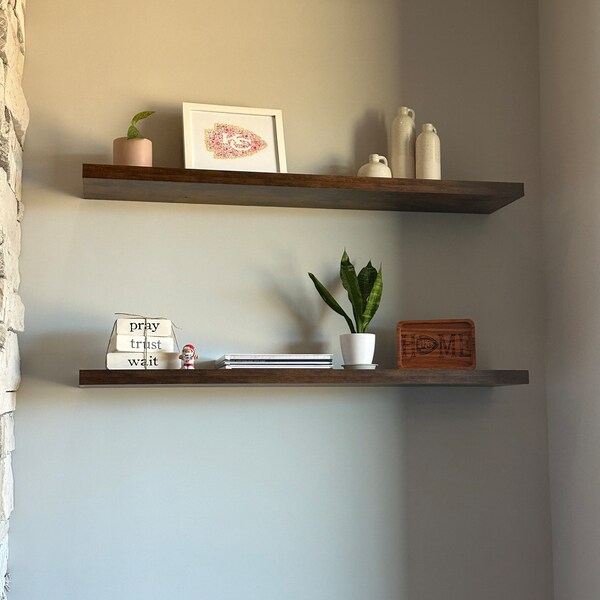Pray Trust Wait Shelf Sitter, Farmhouse Decor, Distressed Wood Blocks ...