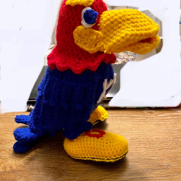 KU Jayhawk Crochet Pattern: Amigurumi Mascot (PDF Pattern) - Etsy