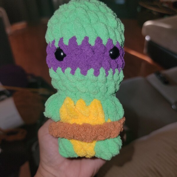 Turtle Ninja Crochet Pattern / Low Sew PDF / 90s Nostalgia / Beginner ...