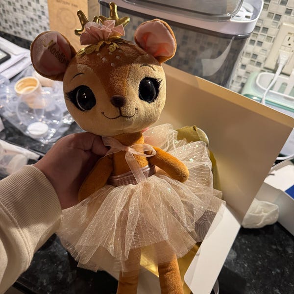 Ballerina Doll, Nina Ballerina the Deer Plush by Eliela Toys, Dancer ...
