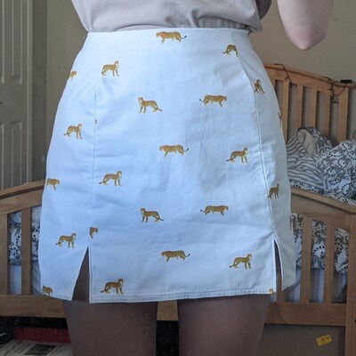 PDF Mini Skirt With Side Slits Sewing Pattern Uk Size 6 16 US Size 0 12 ...