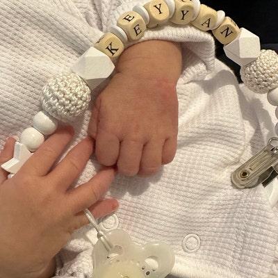 Beautiful Handmade Personalised Dummy Clip Wooden Dummy - Etsy