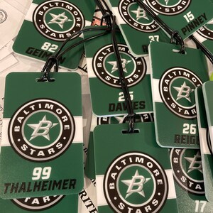 Customized Sport Bag Tag for Teams Single Sided or Double Sided 4 ...