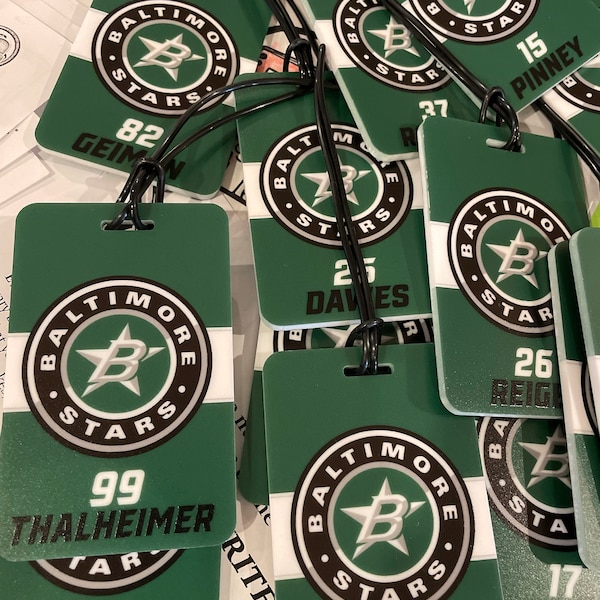 Customized Sport Bag Tag for Teams - Single Sided or Double Sided - 4 ...