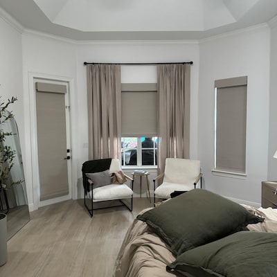 Custom Sheer Door Curtains With Double Rod Pockets and Ruffles - Etsy