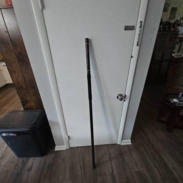 Earth Wizard Staff Solid Oak Green Resin Gem Walking Stick Renaissance ...