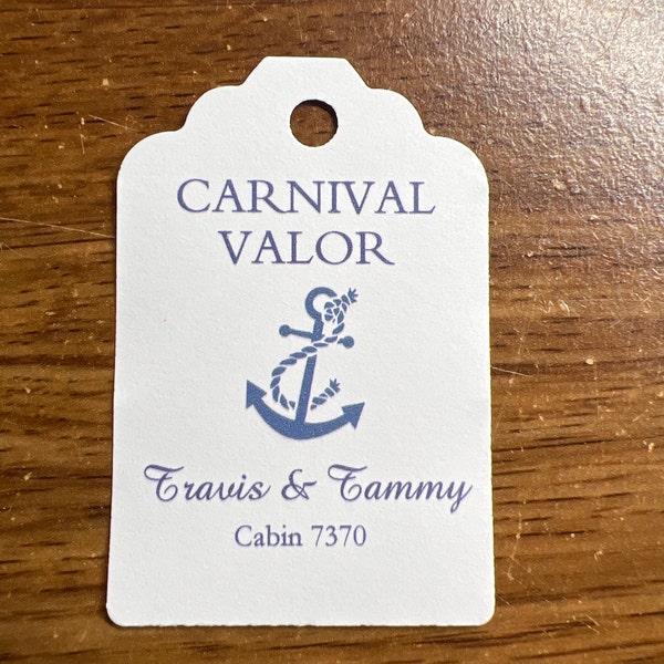 CRUISE Gift Exchange Tag, FE Tag, Anchor Gift Tag, Nautical Tags, Fish ...