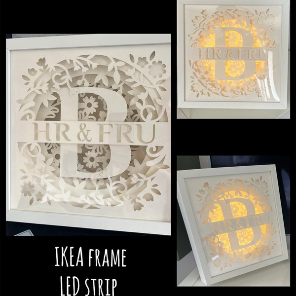 3D Flower Split Monogram A-Z Shadow Box, Alphabet Family Name SVG ...