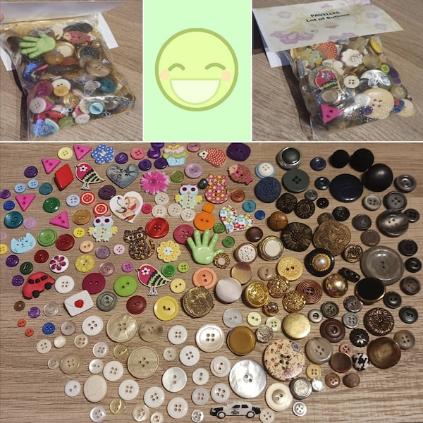 Lot of 100 Mixed Old and New With Some Vintage Too Sewing Buttons - Etsy