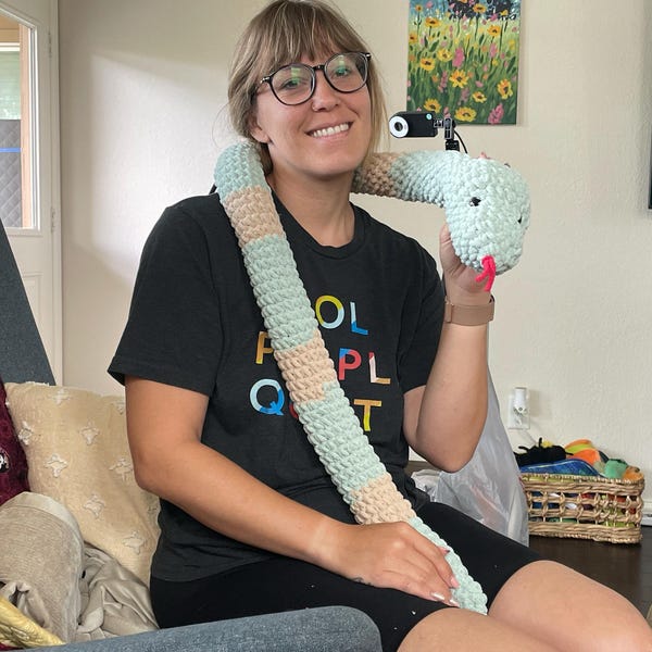 Crochet Snake Pattern,handmade Crochet Snake Plush – Amigurumi Snake ...