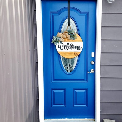 Welcome Friends, Welcome Wood Sign, Door Hanger, Door Decor, Door Sign ...
