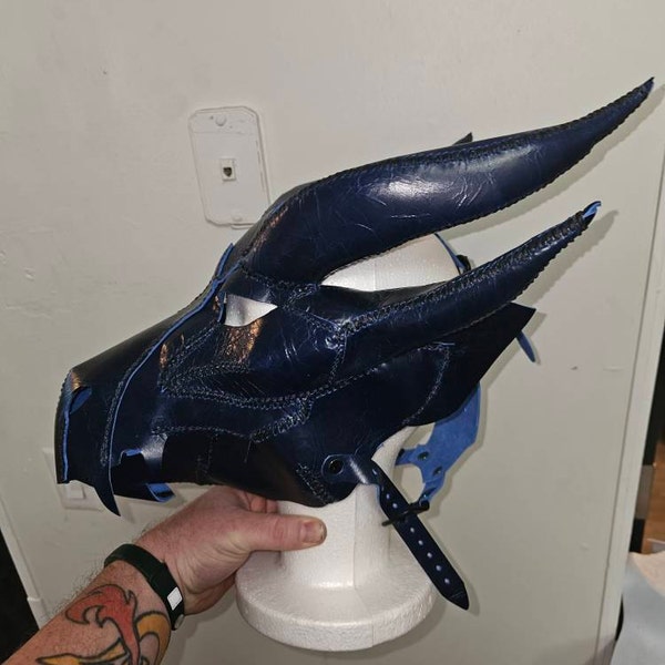 PDF Pattern Leather Dragon Mask - Etsy