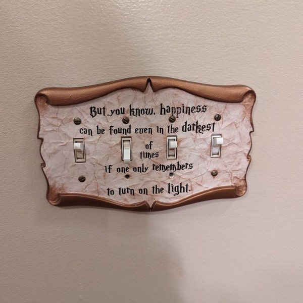 Turn on the Light Magic Decoupage Book Page Light Switch Cover - Etsy