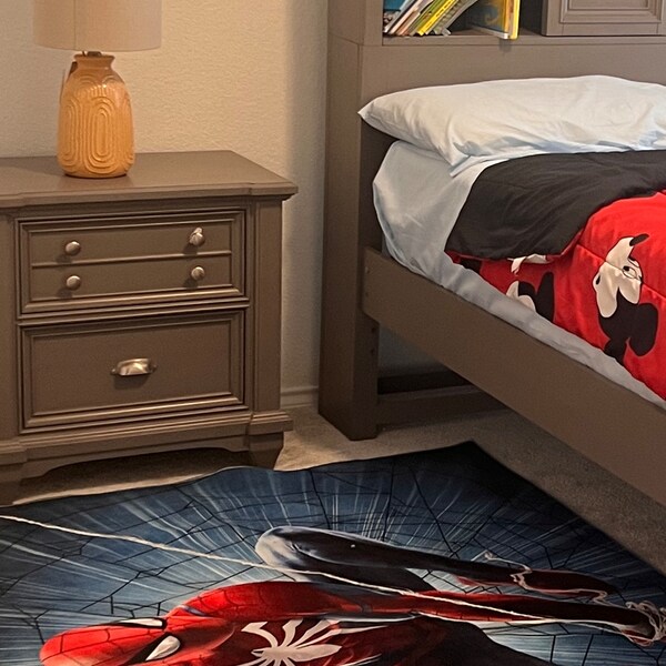 Spiderman Rug, Spiderman Rug, Magazine Cover Rug, Spiderman Comic Rug ...