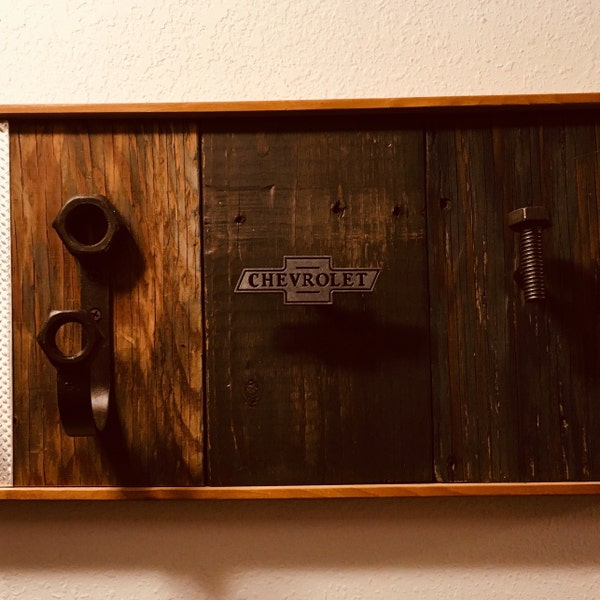 3 Chrome Chevy CHEVROLET Knob Cabinet Drawer Pull Auto Car Metal Knobs ...