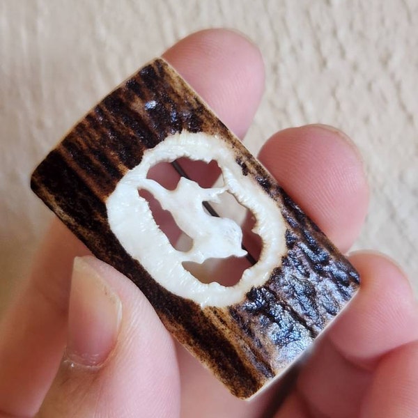 A Hand-carved Antler Brooch With a Motif of a Wild Hog - Etsy