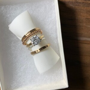 Stacking Rings with Names Stackable name rings Thick rings | Etsy