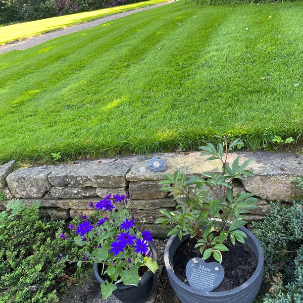 Mum Memorial Garden Stone-remembrance Slate Heart Grave Stone-grave ...
