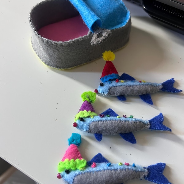 Felt Sardine Sewing Pattern PDF, Easy Felt Fish DIY, Tin of Sardines ...