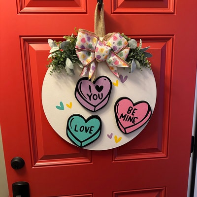 Valentines Front Door Decor Happy Valentine's Day Valentines Wreath ...