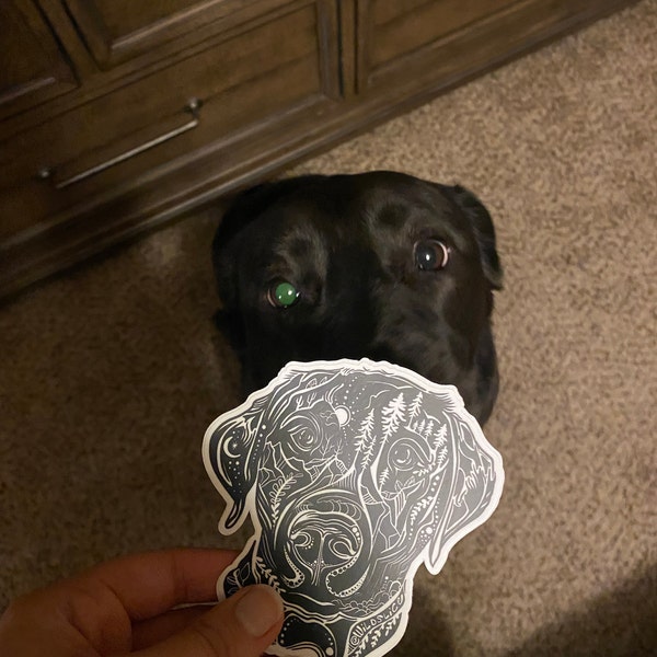 Labrador Retriever Sticker, Wild Slice Vinyl Decal, Dog Lover Gift - Etsy