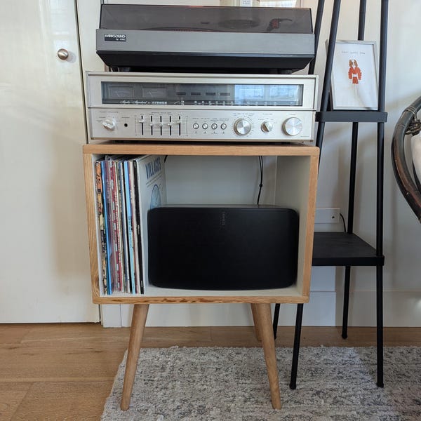 Mid Century Modern Record Console | Record Player Console | MCM Record ...