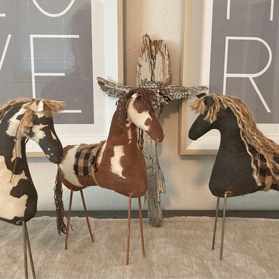 Gray and Black Spotted Pig Bowl Filler With Feed Sack Tag, Pig Decor ...