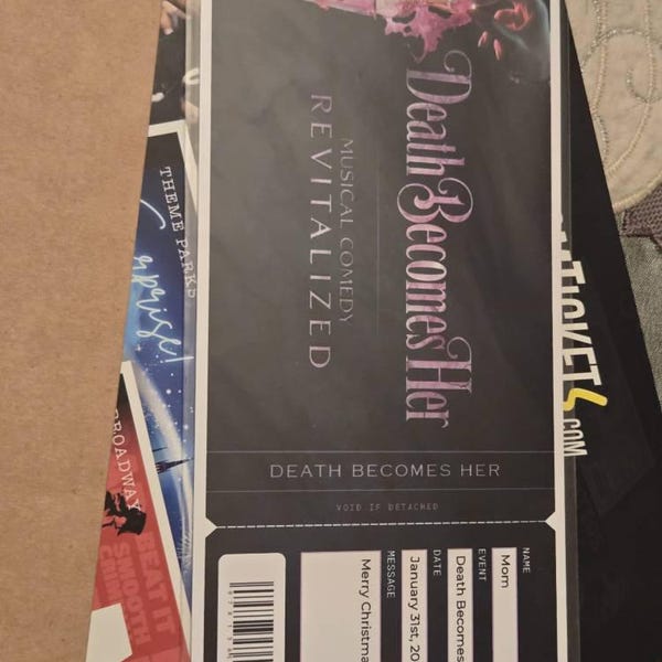 Physical Custom Broadway Ticket, Broadway Surprise Ticket, Broadway ...