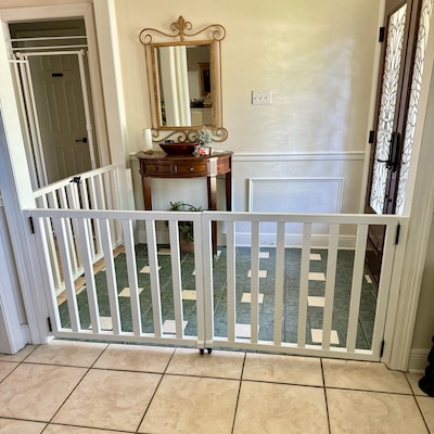 Mid Century Modern Gate Dog Gate Pet Security Gate Wooden Security Gate ...