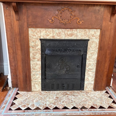 1920s Arts & Crafts Stunning Fireplace Surround, Antique Rookwood Tile ...
