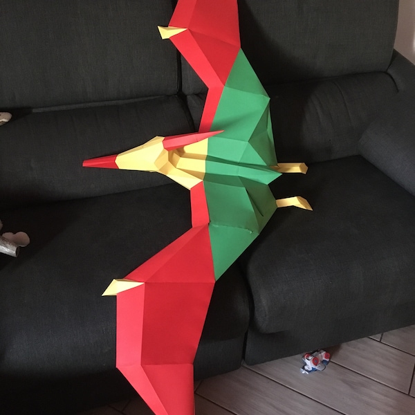 Pet Pteranodon, 3d Papercraft Dinosaur Template. Printable Pdf. Boys ...