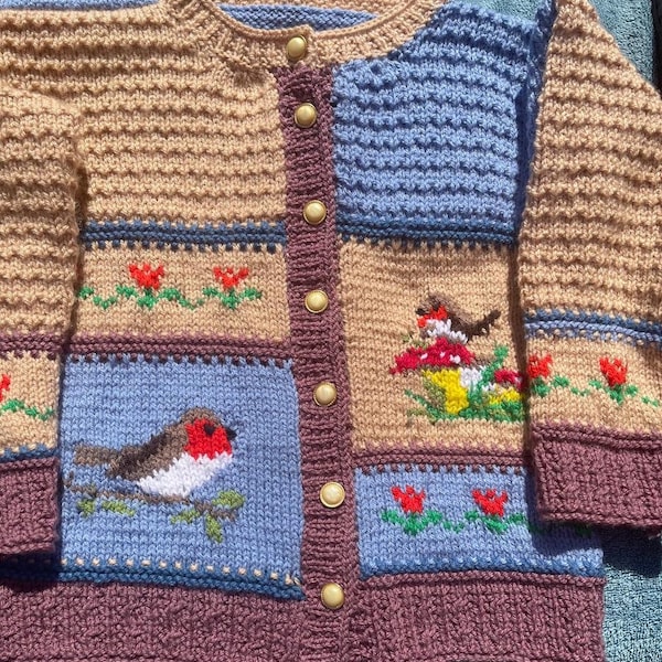 PDF KNITTING PATTERN Cardigan Robin P130 Sizes: 12-18 Months / 2 Years ...