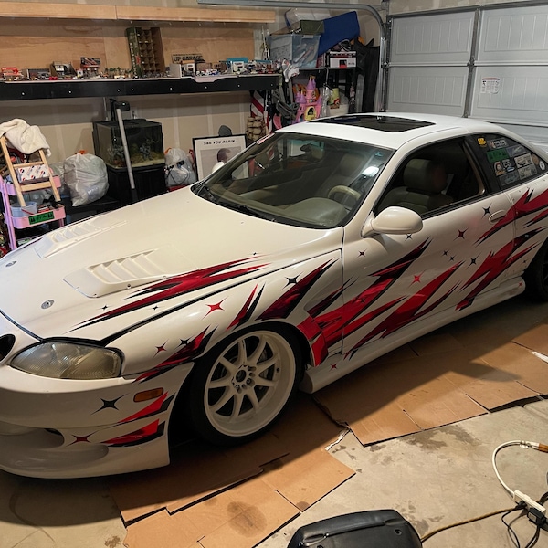 HOCHIZORA Livery Left and Right Sides Custom Racing Decals Drift Racing ...
