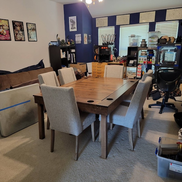 Custom Gaming Table, Role Playing Game Table With Folding Legs, Vaulted ...