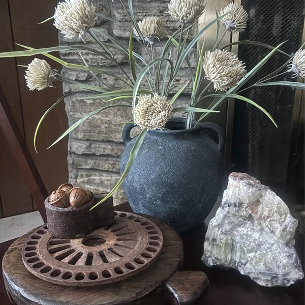 Large Rustic Wooden Mortar Grinder Candle - Etsy