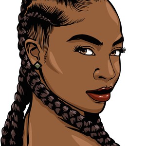 Black Women Braids Nubian Princess Queen Hair Beautiful - Etsy