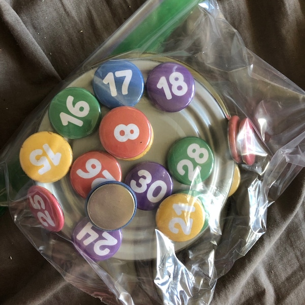 Rainbow Perpetual Calendar 1"-numbers 1-31-magnets-days of the Month - Etsy