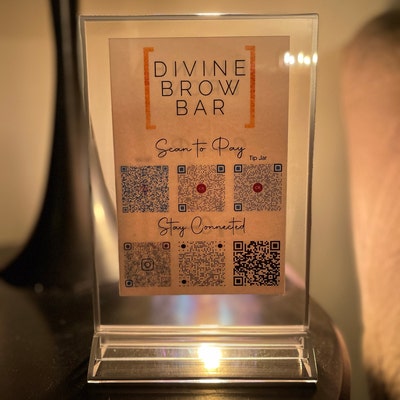 Bartender Tip Sign 5x7 QR Code Sign Scan to Pay Venmo Cashapp Feeling ...