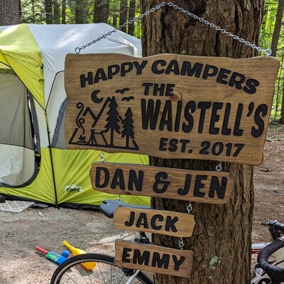 Camping Signs Pop up Camper Sign Campsite Sign Custom Wood Signs ...