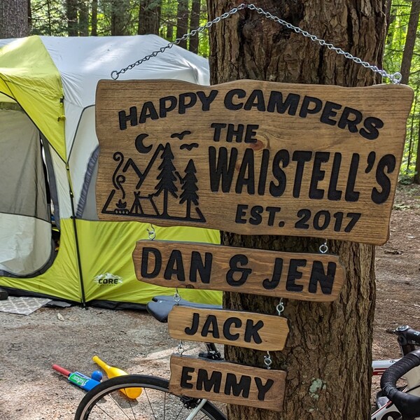 Camping Signs Pop up Camper Sign Campsite Sign Custom Wood Signs ...