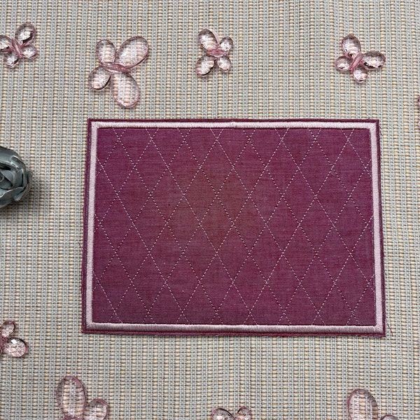 In the Hoop ITH, Machine Embroidery Mug Rug Design Pattern 5x7 and 4x4 ...