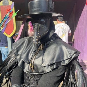 Genuine Leather Handmade Hand Stitched Plague Doctor Hat - Etsy