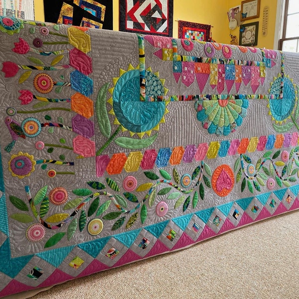 Quilted Table Topper Pdf Pattern, Square Table Topper Pattern, Wall ...