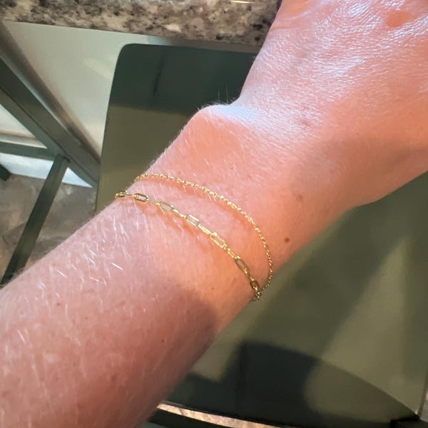 Two Delicate Bracelets Set, Dainty Bracelet Set, Two Minimalist ...