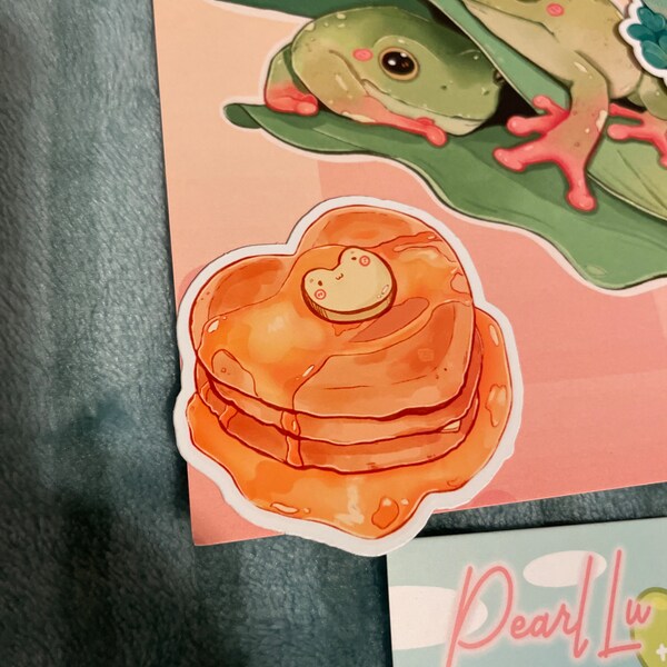 Pancake Frog Sticker | Cute Kawaii Sweets | Frog Sticker | Froggy ...