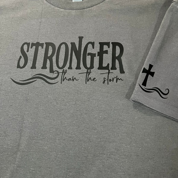 Stronger Than the Storm Svg: Christian Bible Verse Design (digital ...