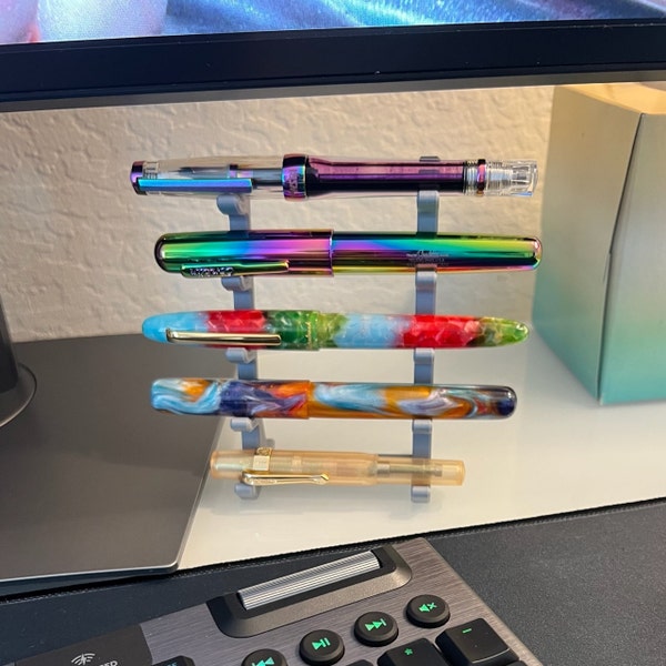 Vertical 10 Fountain Pen Display Stand - 3D Printed Storage for Pens ...